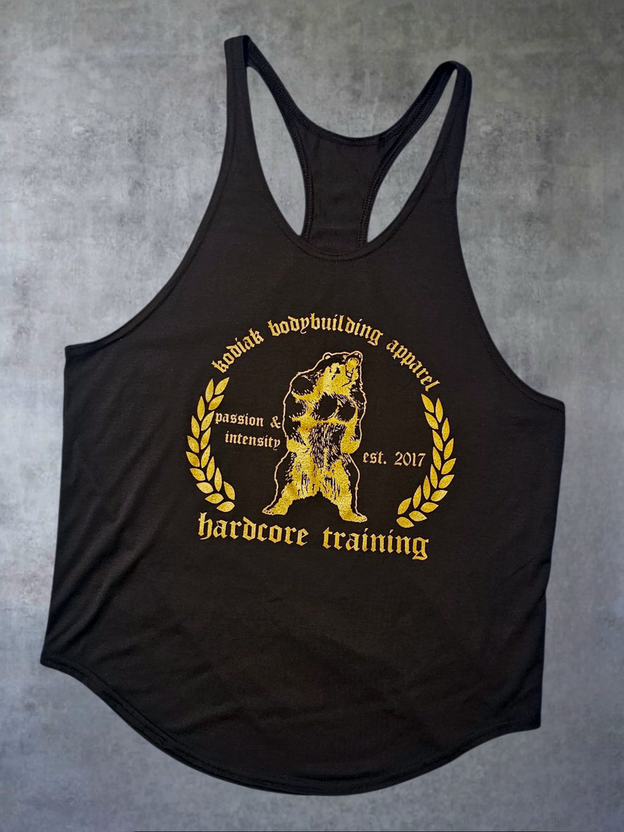 Premium Men's Stringer Tank - Hardcore Training Logo (SM, LG, XL ...